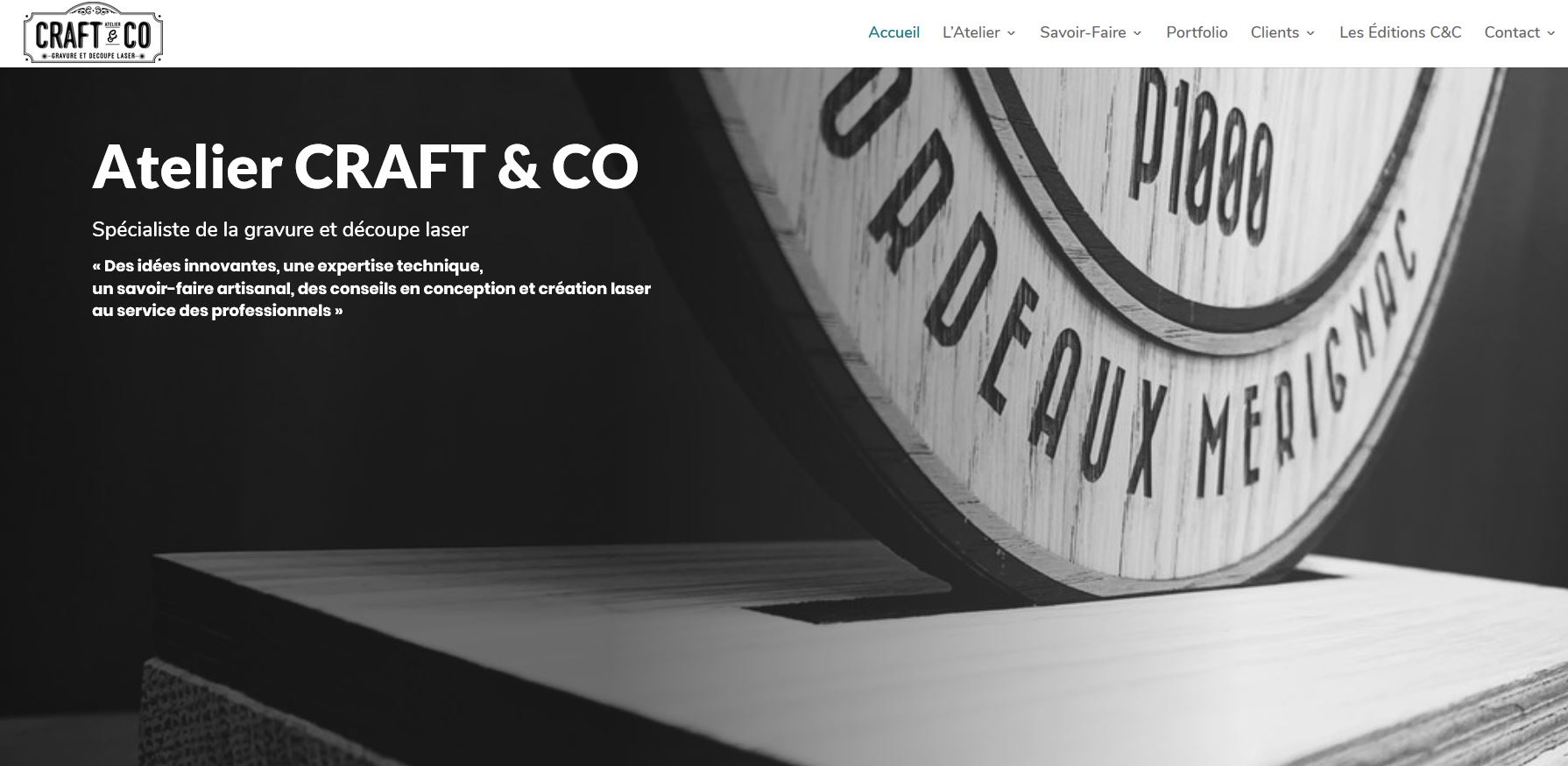 Atelier CRAFT & CO - Fabrication sur-mesure par gravure et découpe laser